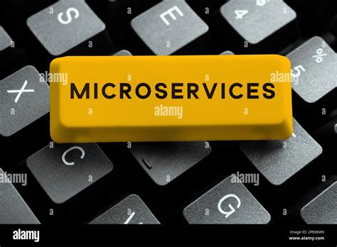 Text Sign Showing Microservices Business Showcase Software Development