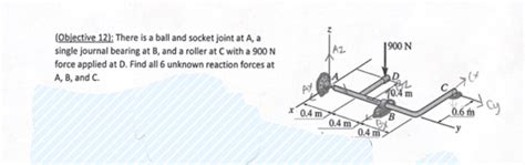 Solved Objective 12 There Is A Ball And Socket Joint At Chegg