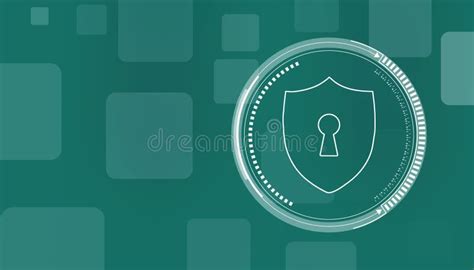 Digital Shield On Abstract Technology Background Cyber Security And Information Or Network