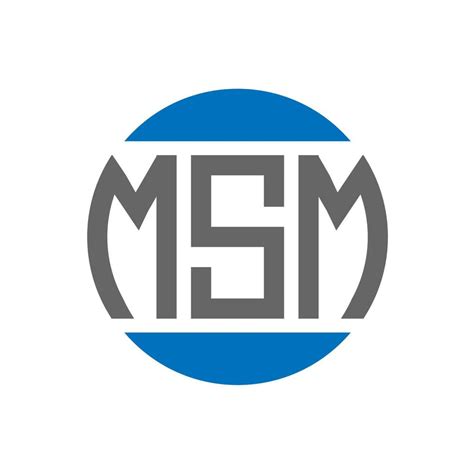 Msm Letter Logo Design On White Background Msm Creative Initials Circle Logo Concept Msm