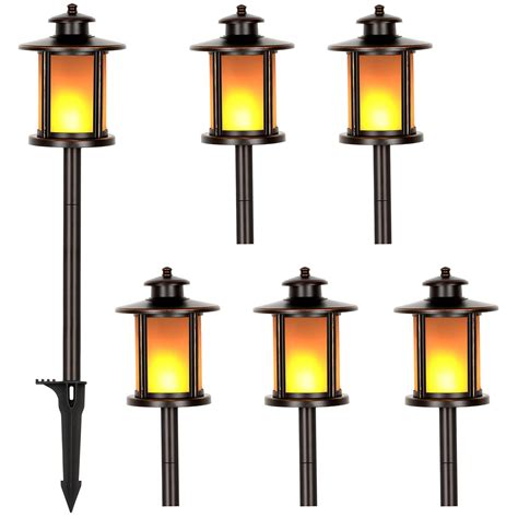 Hykolity Low Voltage Torch Flame Landscape Lights Wired LED Flickering