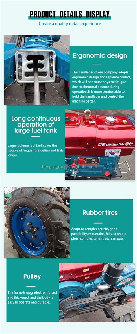 Diesel Engine Compact Tractor Model Two Wheel Tractors Walking Tractors Agricultural Machinery