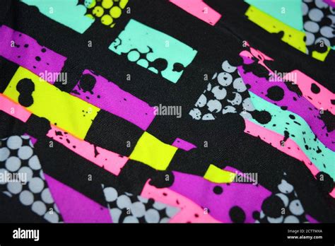 Colorful Abstract Background Of Bright Shapes Triangles Circles Squares With Various Patterns