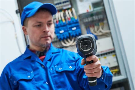 Thermal Imaging Inspection Of Electrical Equipment Stock Image Image