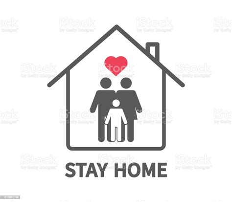 집에 있어 코로노바이러스 감염을 예방하기 위한 검역 홈 검역 벡터 일러스트레이션 Brand Name Online Messaging Platform에 대한 스톡 벡터 아트 및