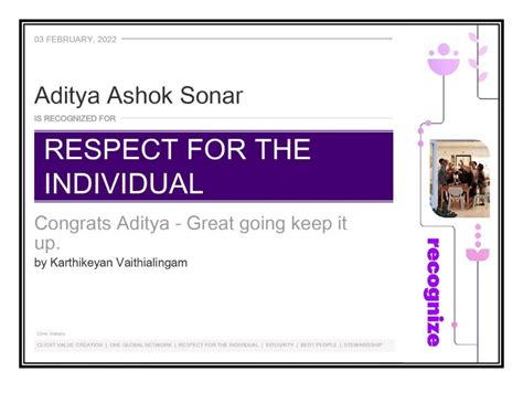 Aditya Sonar On Linkedin Recognition Kudosaward Accenturemoments