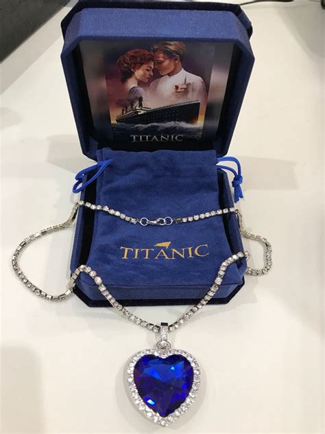 Titanic Necklace Heart Of The Ocean Necklace Forever Love Etsy