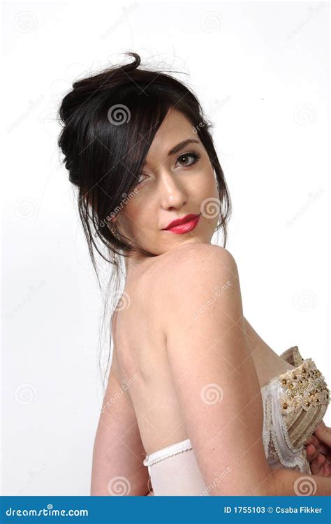 Pretty Woman Strikes A Pose Stock Image Image Of Facial Corsette