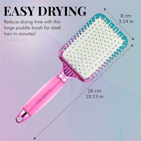Unicorn And Mermaid Hair Brush Paddle Detangling Brush For Women By
