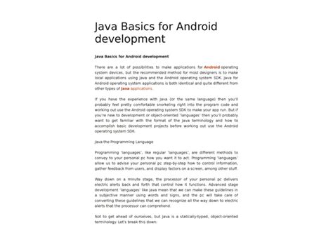 Java Android Ppt