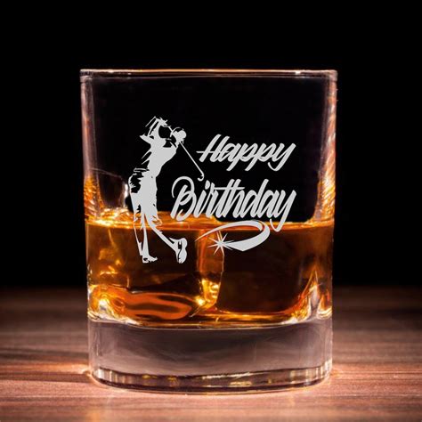 Happy Birthday Golf Whiskey Glass Golf Whiskey Glass Golf T Golf
