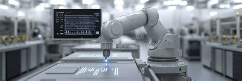 Advanced Robotic Arm Working In Automated Production Line Stock Illustration Illustration Of