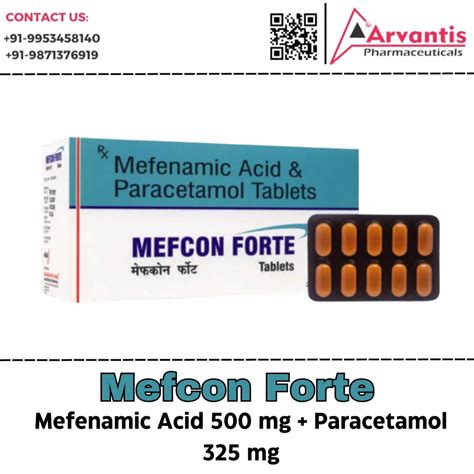 Mefenamic Acid 500 Mg Paracetamol 325 Mg For Clinical At Rs 150stripe In New Delhi