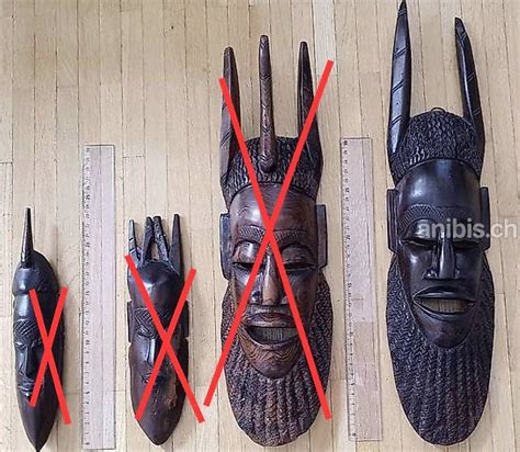 1 masque semainier africain en bois ébène Canton Vaud anibis ch