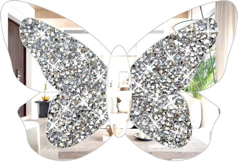 Xihacty Butterfly Shaped Mirror For Home Décor Crystal