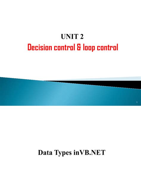 Unit 2 Decision Control And Loop Control Finalc Pdf Data Type