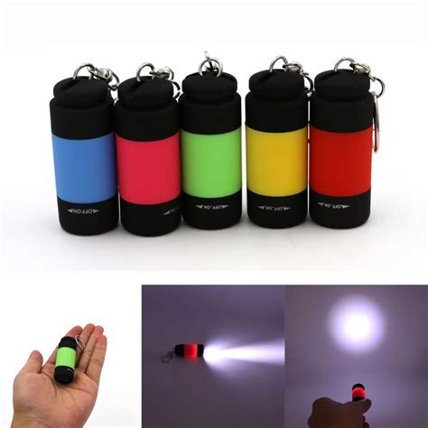 Portable Mini Torch USB Rechargeable LED Flashlight With Keychain