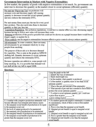 Externalities Ap Microeconomics Handout By Active Economics Tpt