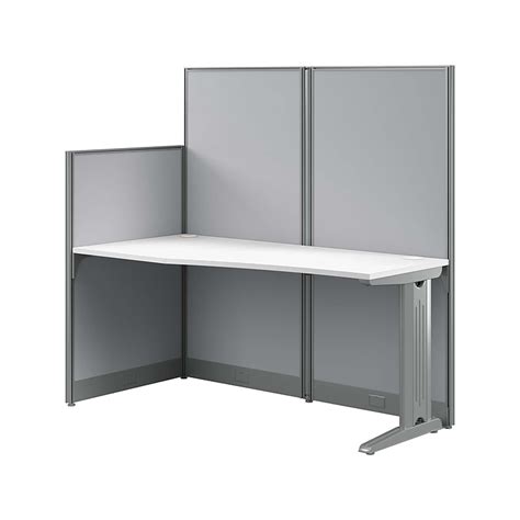 Bush Business Furniture Office In An Hour 63h X 65w Cubicle Panel Workstation Pure White