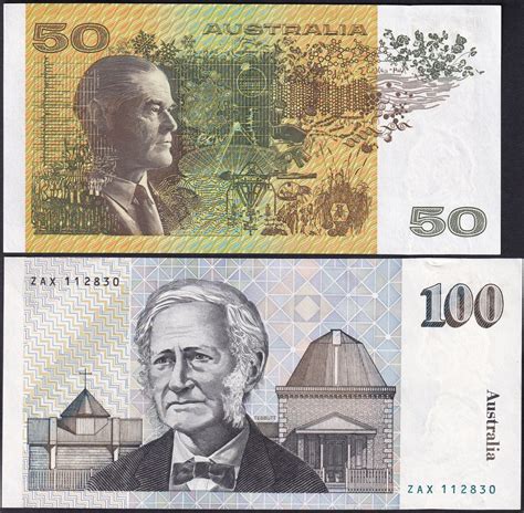 Australia 1981 To 1993 Paper Decimal Note Set Almost Uncirculated To