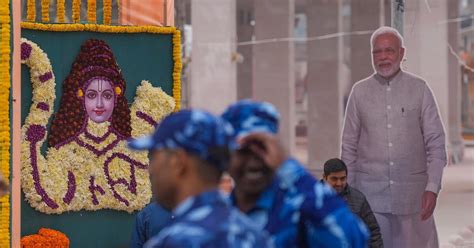 Ram Mandir Inauguration News Pm Modi Arrives In Ayodhya For Pran