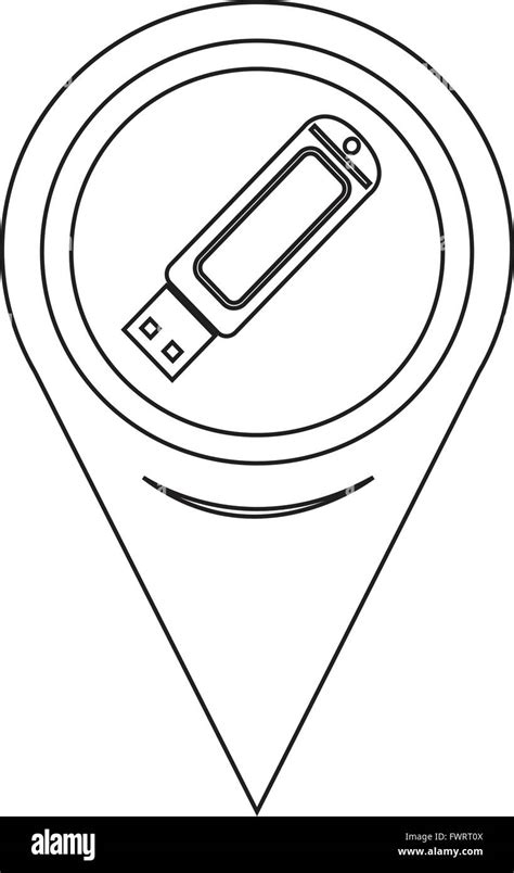 Map Pointer Usb Flash Drive Icon Stock Vector Image And Art Alamy