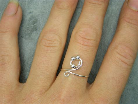 Plain Silver Ring Adjustable Sterling Silver Ring Popular Etsy