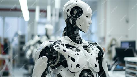 Advanced Robotics Lab Developing Humanoid background | Premium AI ...
