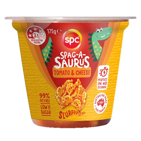 Spc Spag A Saurus Tomato And Cheese 175g Spc