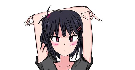 여캐 김보경 머리 뒤 팔짱 Susuのイラスト Pixiv
