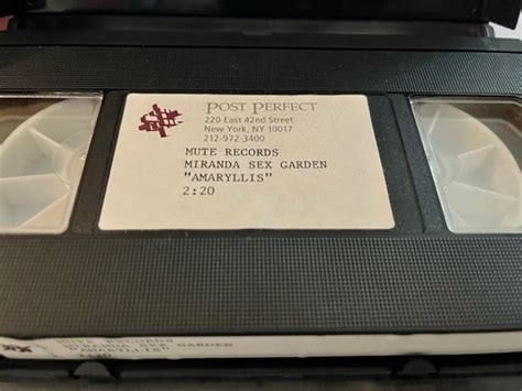 Miranda Sex Garden Amaryllis Rare Promotional Only Vhs Single