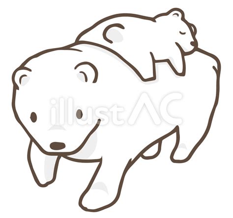 白熊親子イラスト No 610881｜無料イラスト・フリー素材なら「イラストac」