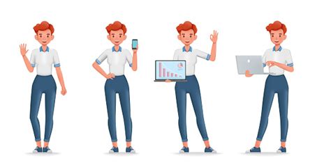 3d 벡터 비즈니스 우먼 캐릭터 일러스트 디자인 세트 다양한 액션으로 프리젠 테이션 사무실 계획 사고 및 경제 분석 에서 일하는 사람들 검색에 대한 스톡 벡터 아트 및 기타