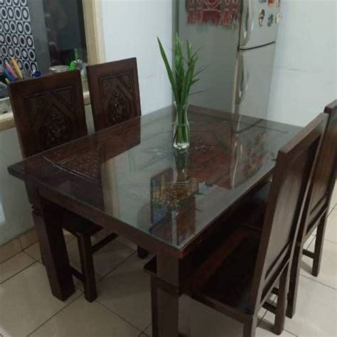Jual Meja Makan Jati Minimalis Kursi Makan Jati Ukir Jepara Shopee Indonesia