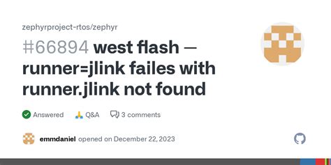 West Flash Runnerjlink Failes With Runnerjlink Not Found