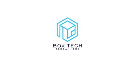 Box Tech Logo Design With Modern Concept 22083920 Vector Art At Vecteezy