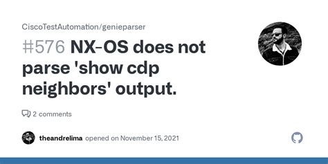 nx os does not parse show cdp neighbors output · issue 576