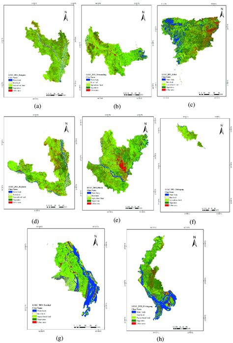 Lulc Map For All Administrative Divisions Of Bangladesh For 2021 A
