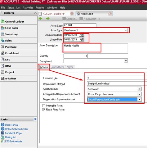 Pembelian Fixed Asset Dengan Menggunakan Purchase Invoice