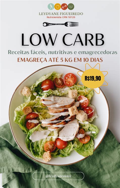 Low Carb Receitas Fáceis Nutritivas E Emagrecedoras Leydyane