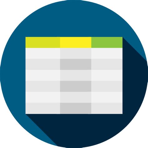 Excel Flat Circular Flat Icon