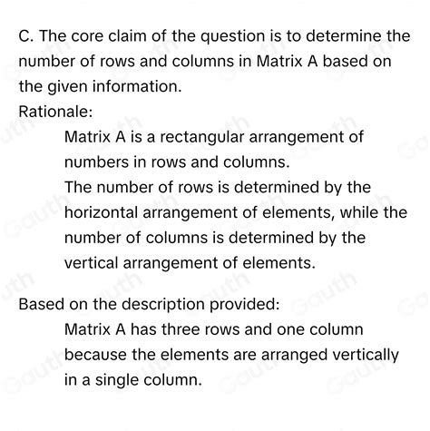 Solved When We Arrange Data In An Array Of Rows And Columns We Call