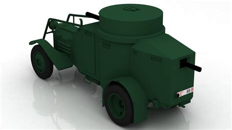 Lancia 1zm Armoured Car 3d Model 3d Model Cgtrader