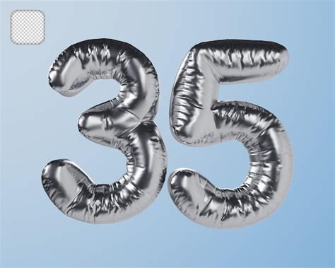 Premium Psd Number Silver D Illustration