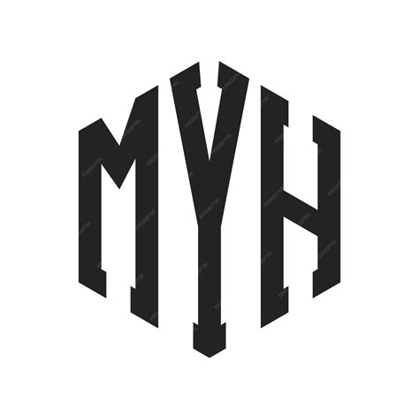 Premium Vector Myh Logo Design Initial Letter Myh Monogram Logo Using