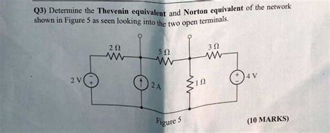 Solved Equivalent Of The Network Q3 Determine The Thevenin Equivalent