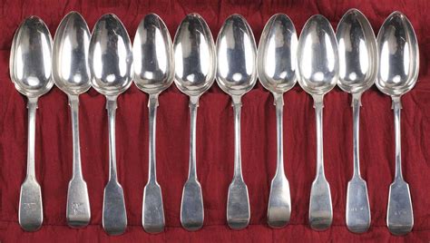 Lot 785 Spoons A Collection Of Silver Serving