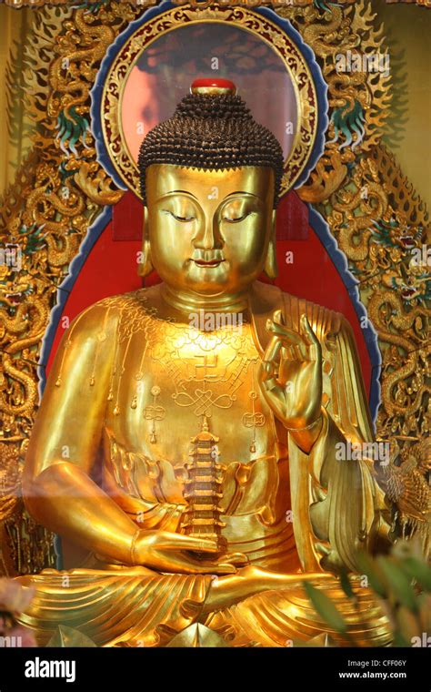 Shakyamuni Buddha Statue In Main Hall Po Lin Monastery Tung Chung