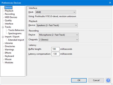 Tutorial Selecting Your Recording Device Audacity Manual