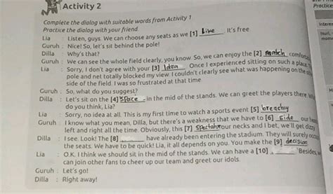 Activity 2 Practice Complete The Dialog With StudyX